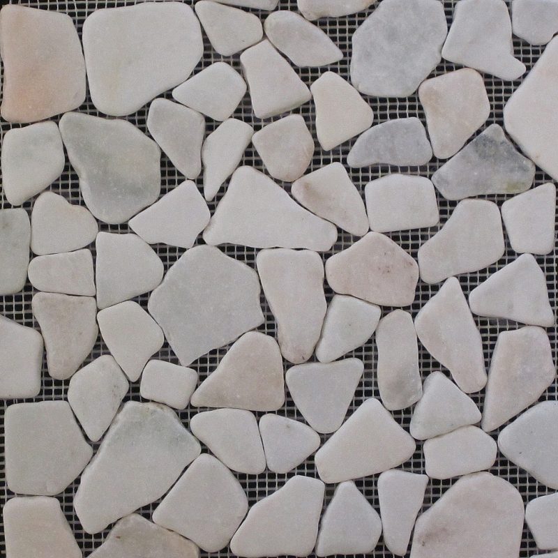 Irregular Tumbled Stones Oriental White 12x12 - Terra Tile and Marble