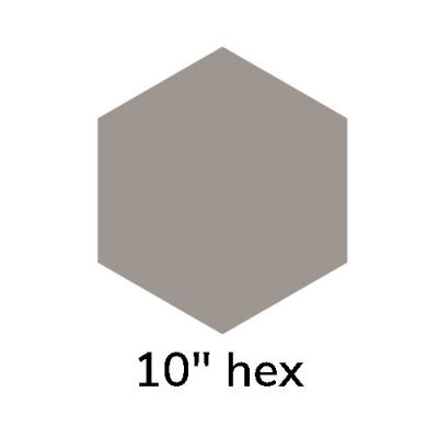 Solid 10" Hexagon (White Matte) - Terra Tile and Marble